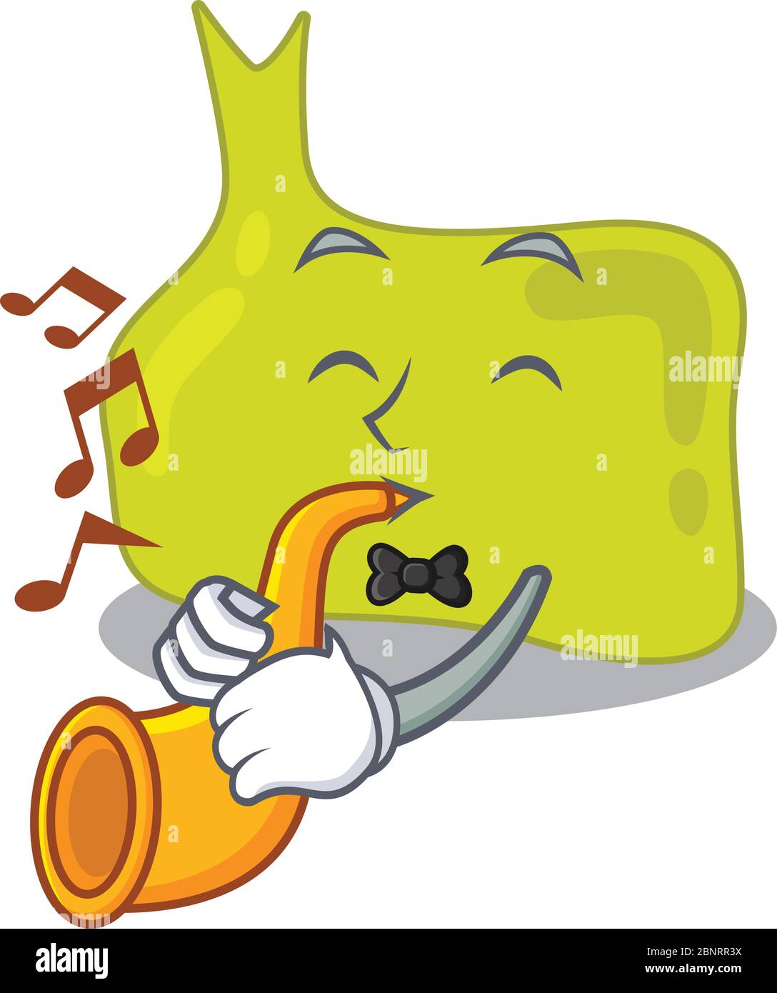 Pituitary musician of cartoon design playing a trumpet Stock Vector ...