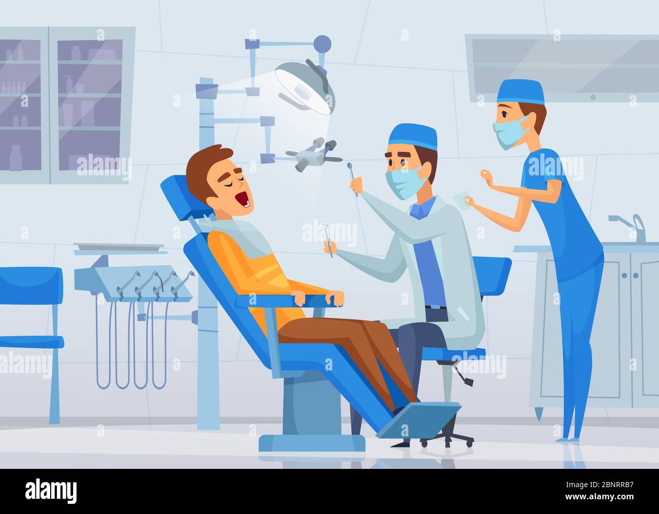 Stomatology clinic. Medical stuff dentists specialists working in ...