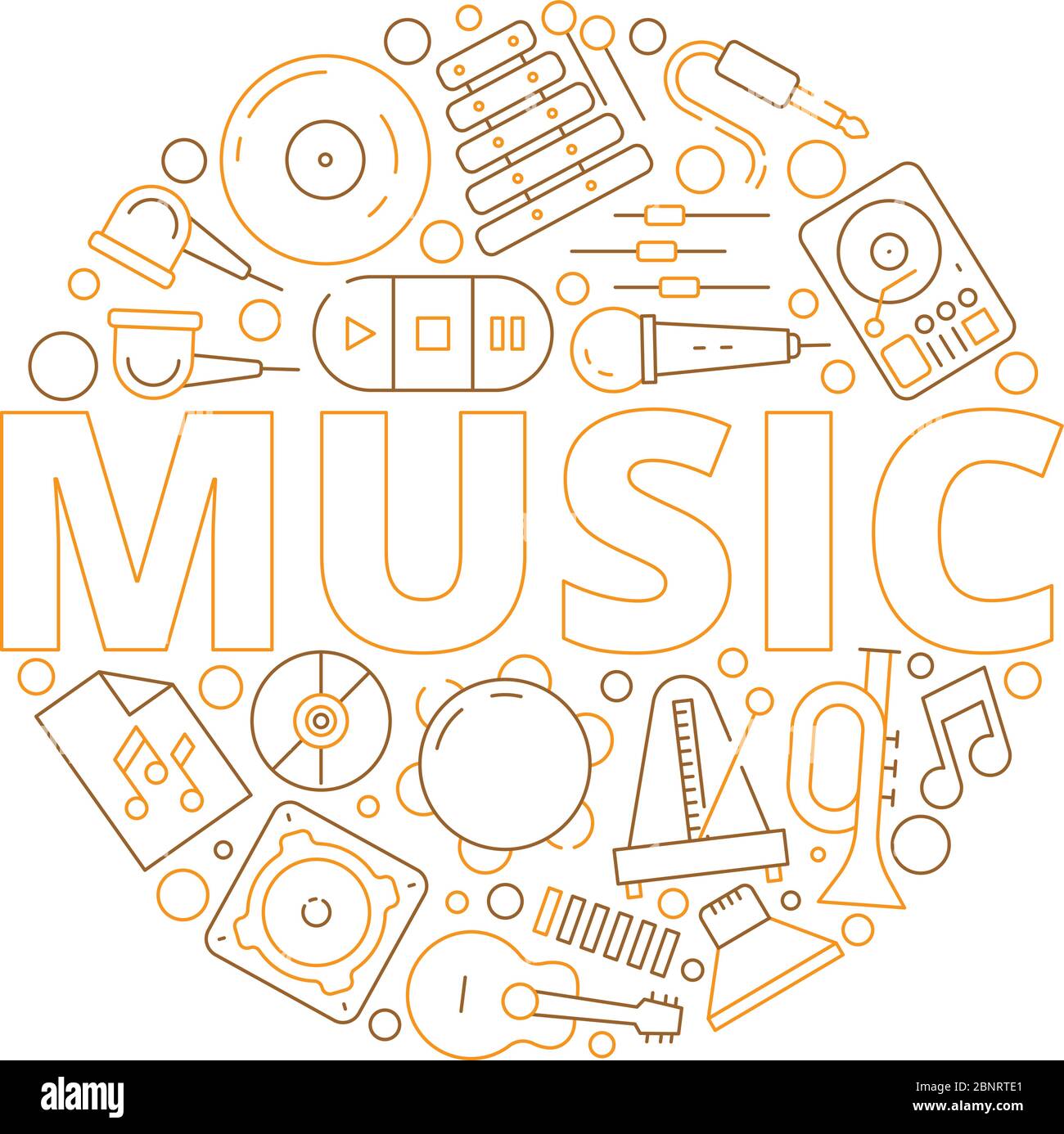 Music items background. Musicians instruments for recording audio ...