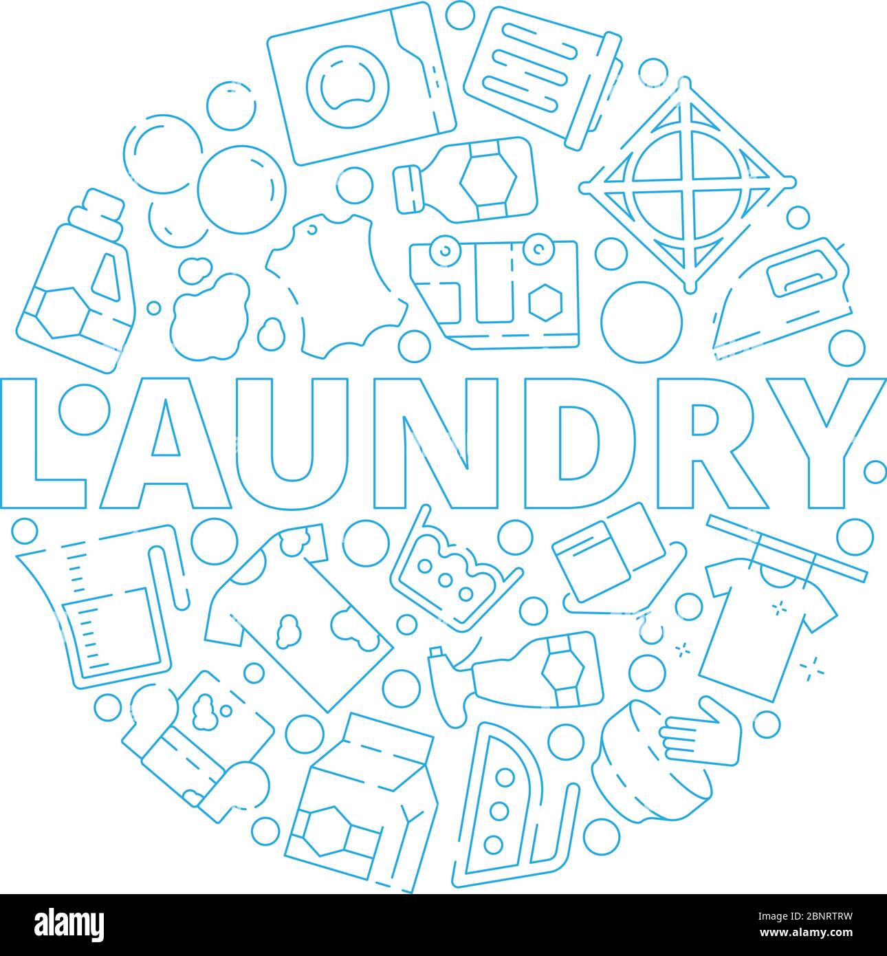 Laundry service background. Dry washing cleaning machine symbols in ...