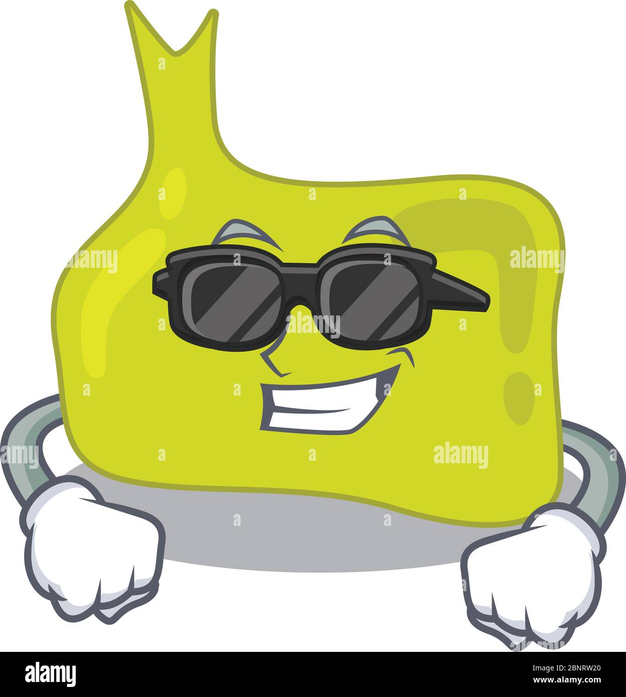 cartoon character of pituitary wearing classy black glasses Stock ...