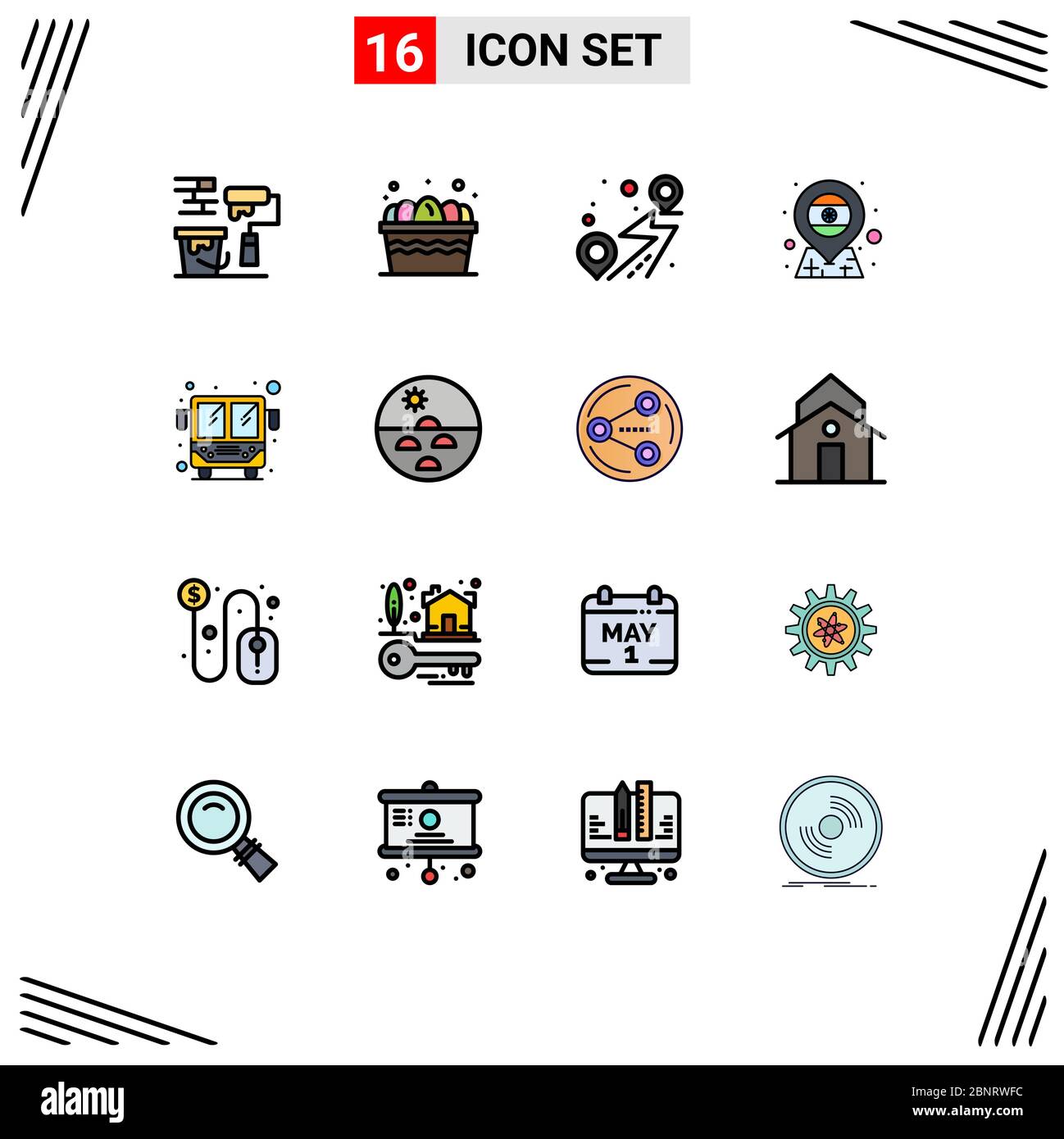 Public bus india Stock Vector Images - Alamy