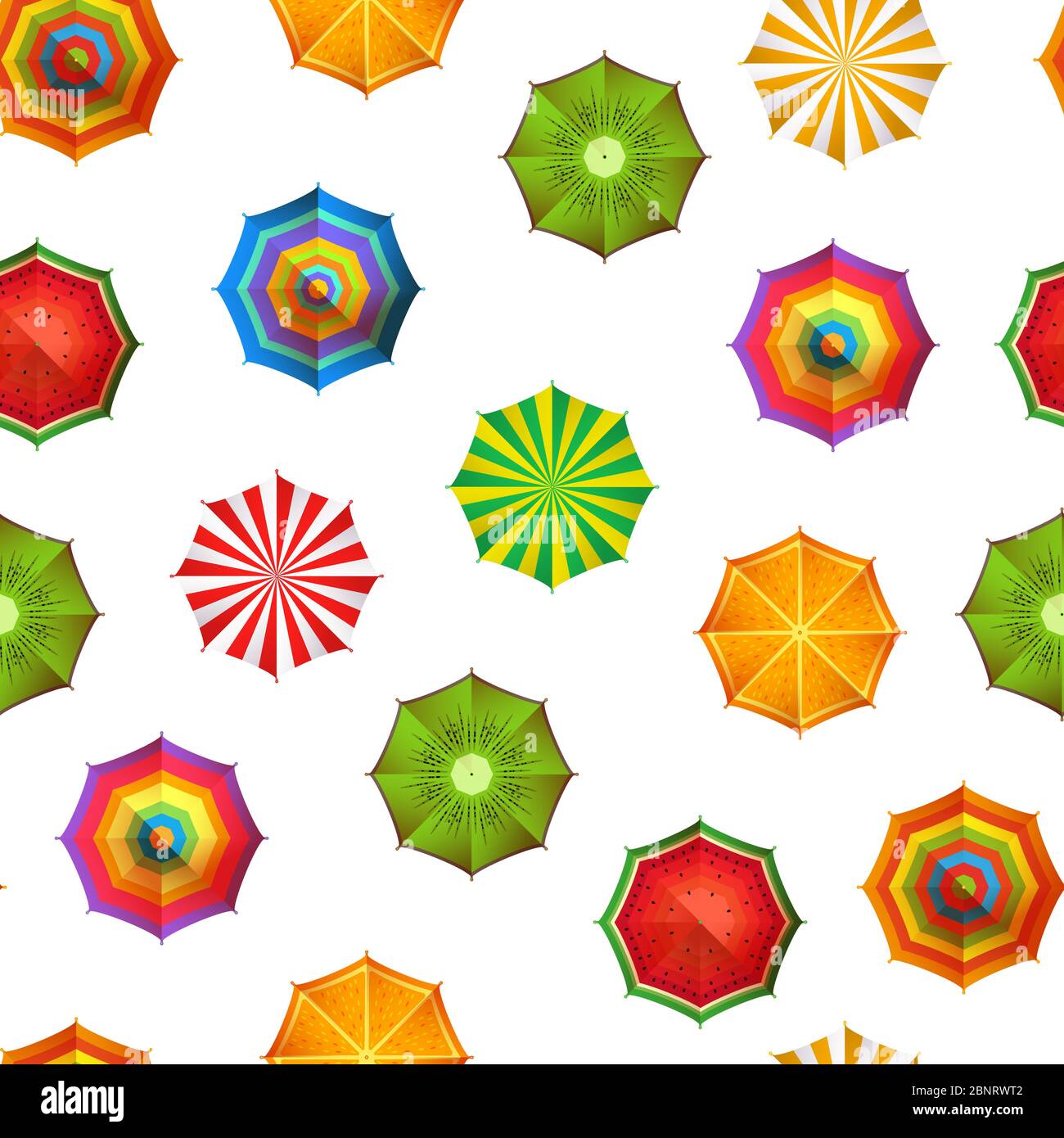 Vector summer beach umbrellas pattern or background illustration Stock ...
