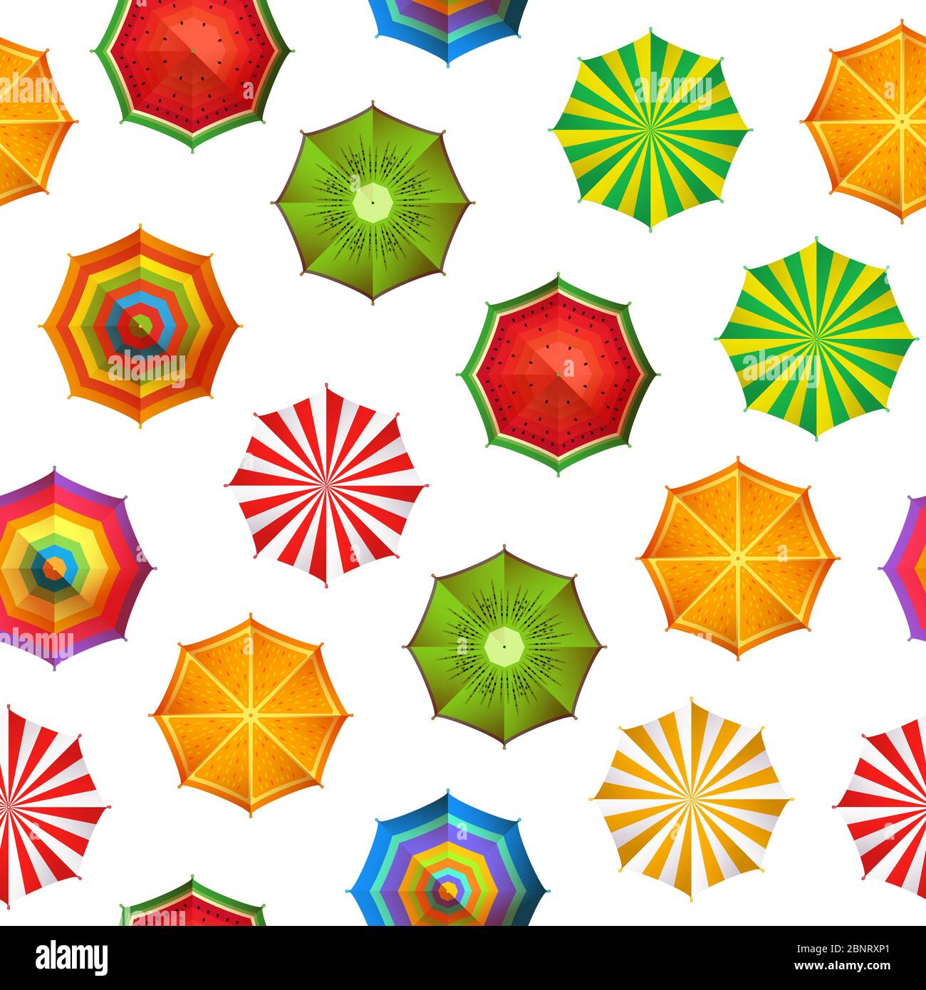 Vector summer beach umbrellas pattern or background illustration Stock ...