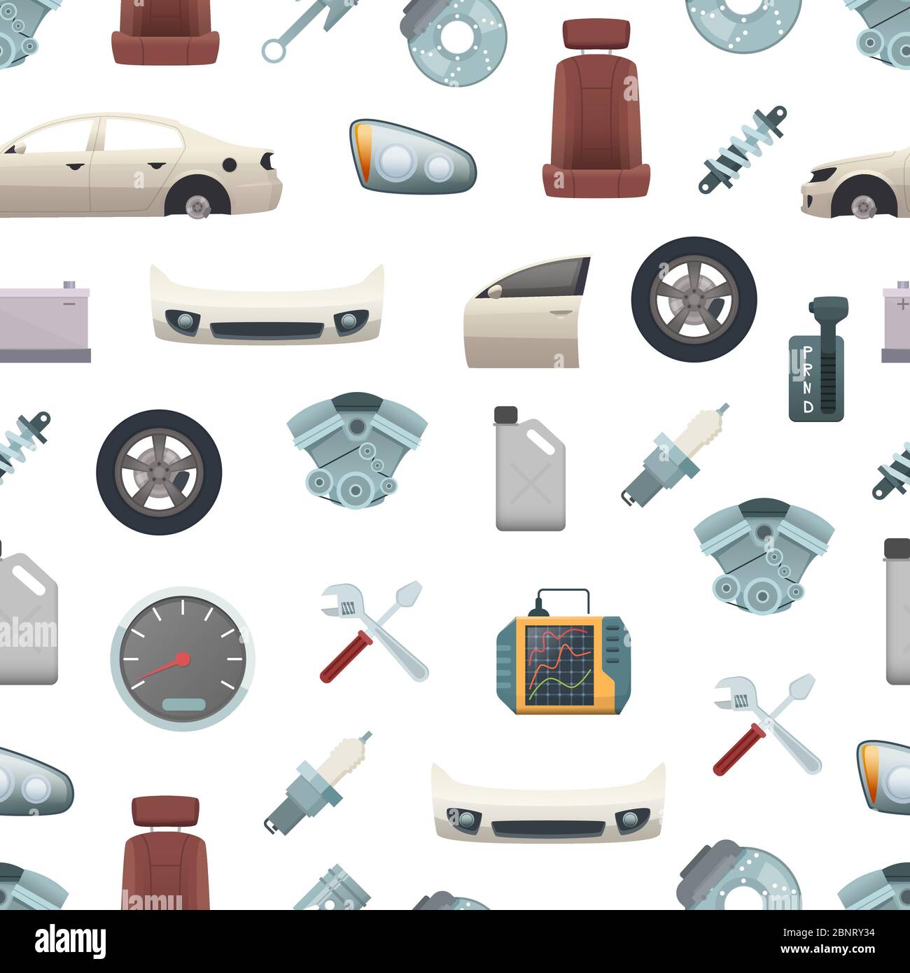 Vector car parts pattern or background illustration Stock Vector Image ...