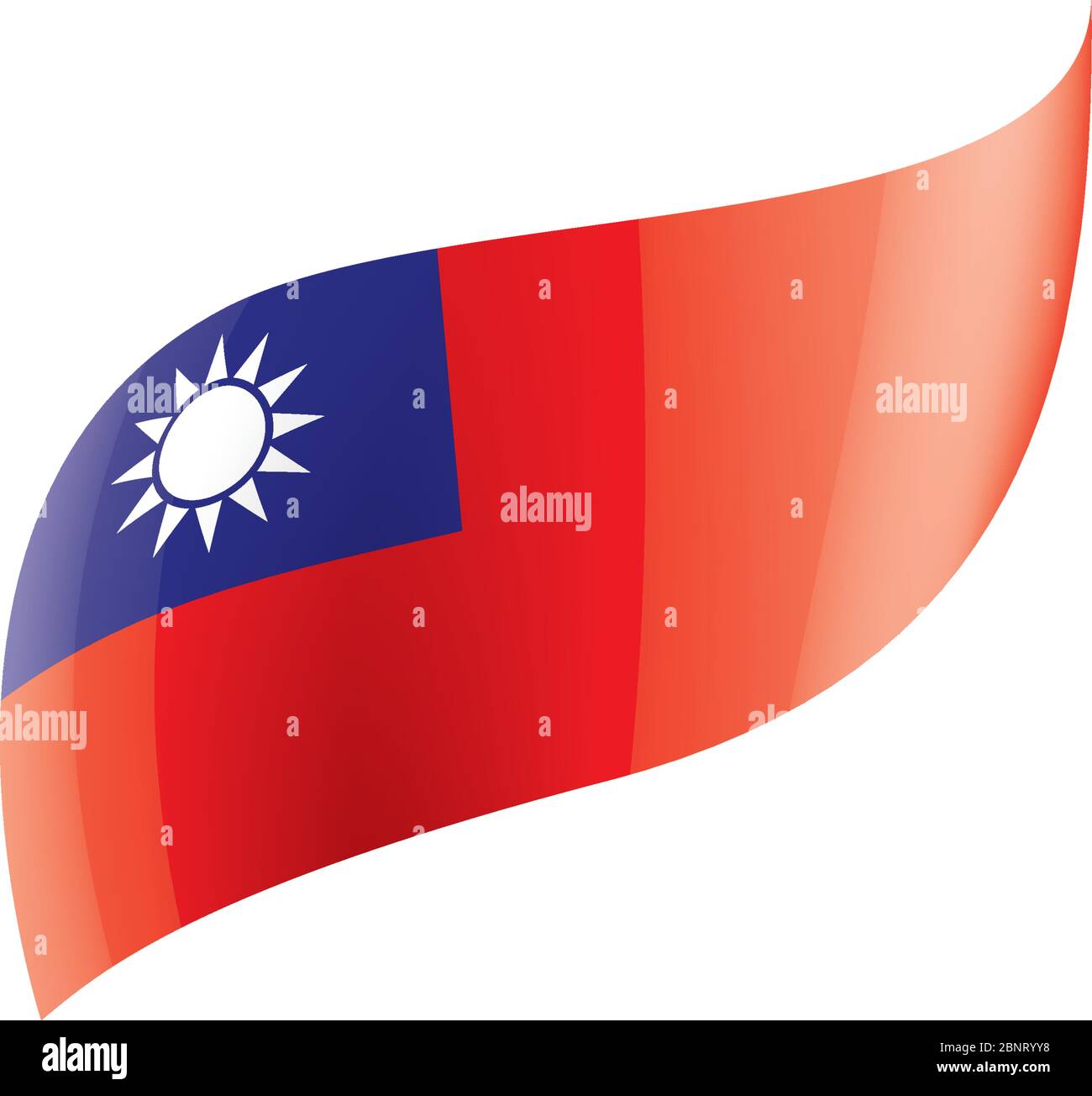 Taiwan flag, vector illustration on a white background Stock Vector ...