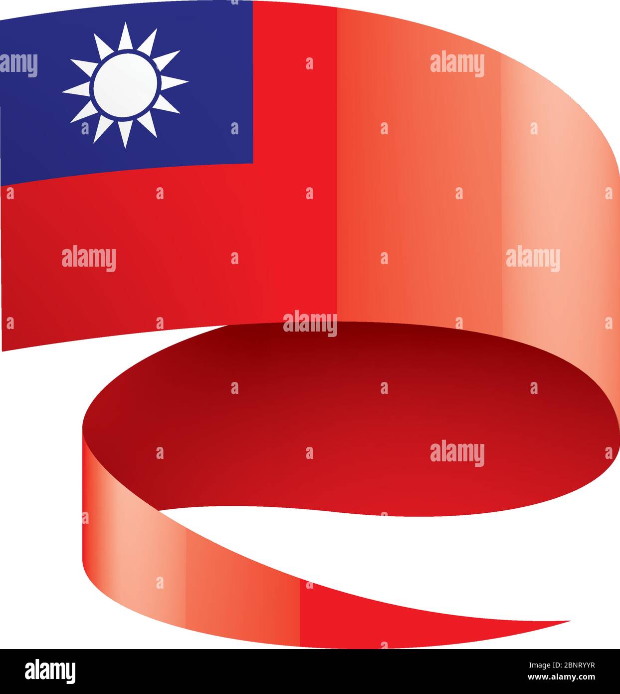 Taiwan flag, vector illustration on a white background Stock Vector ...