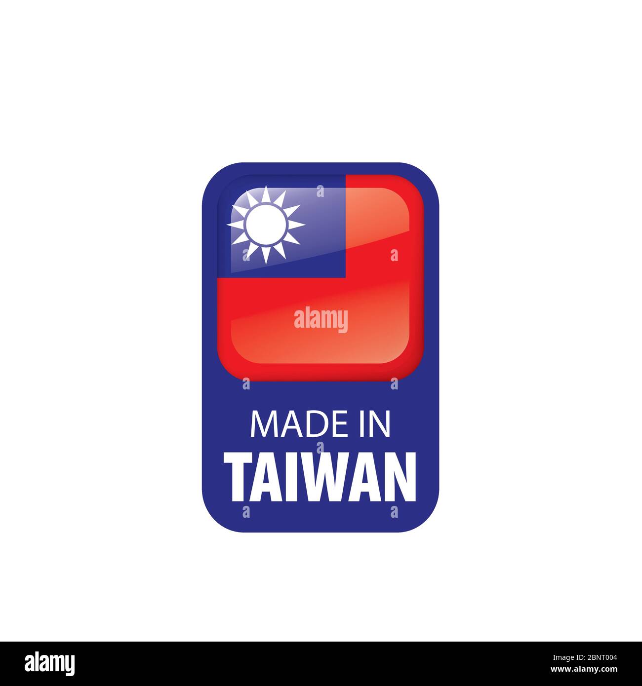 Taiwan flag, vector illustration on a white background Stock Vector ...