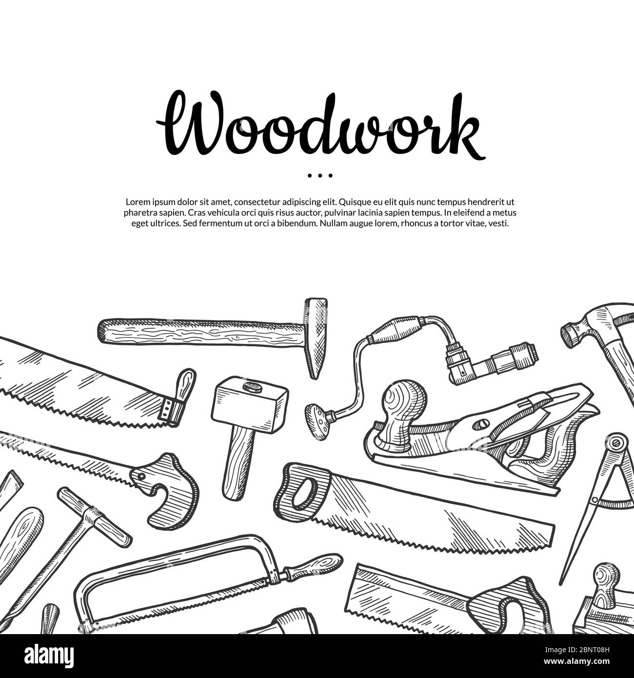 Vector carpentry background with place for text Stock Vector Image ...