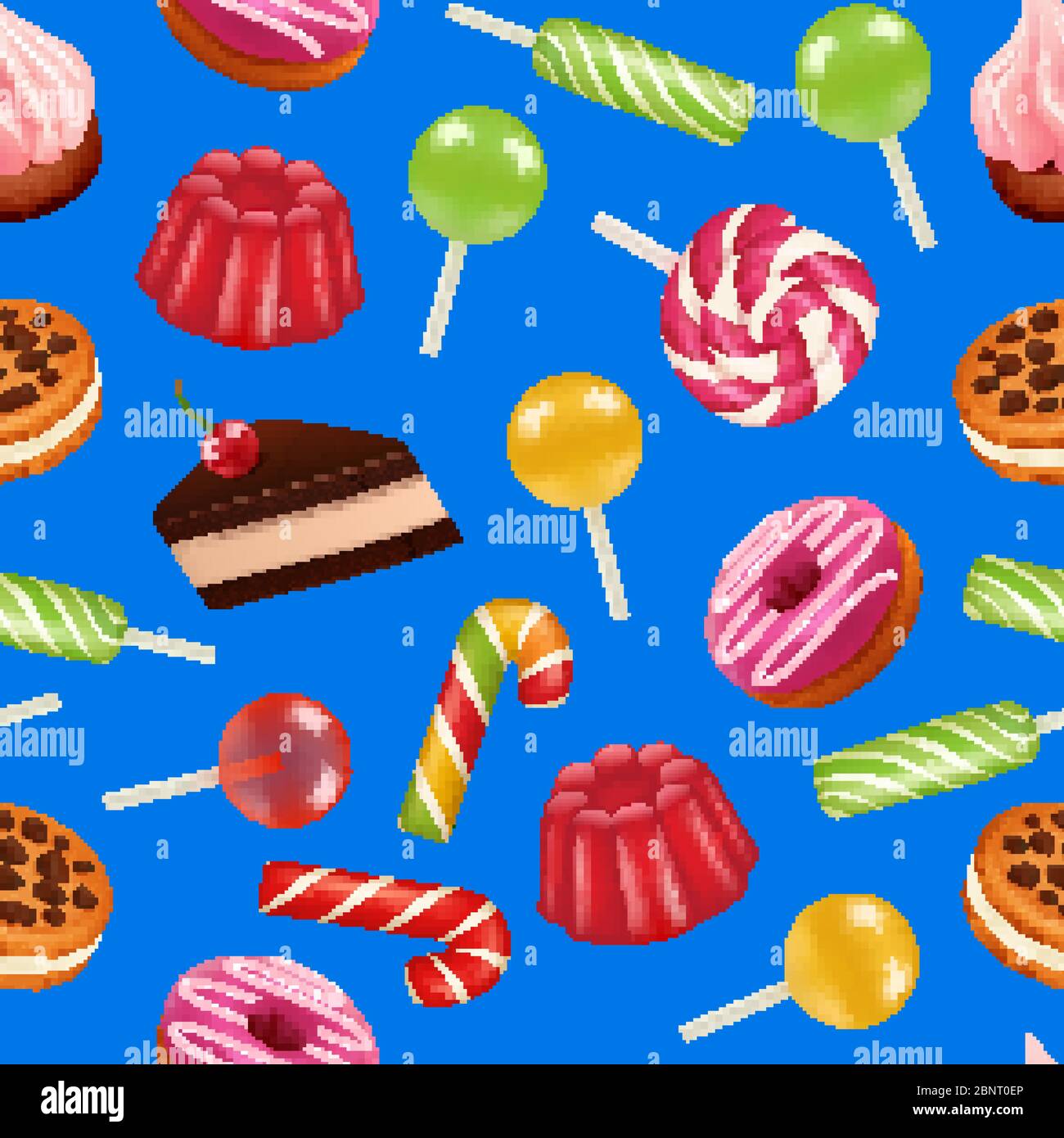 Vector realistic sweet candy pattern or background illustration Stock ...