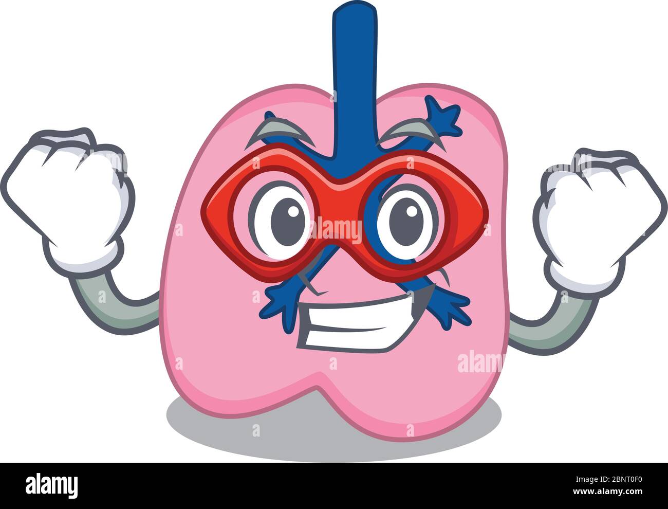 A cartoon drawing of lung in a Super hero character Stock Vector Image ...