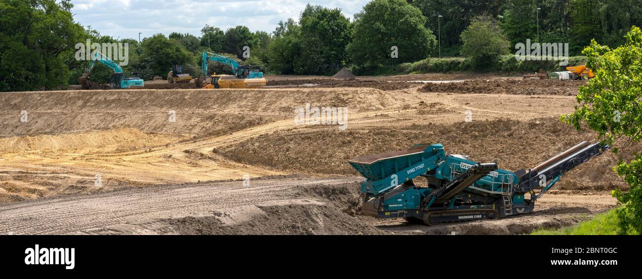 Major earth works in the construction of new golf holes at Boundary ...