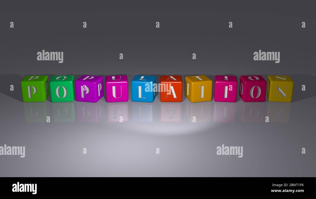 POPULATION combined by dice letters and color crossing for the related ...