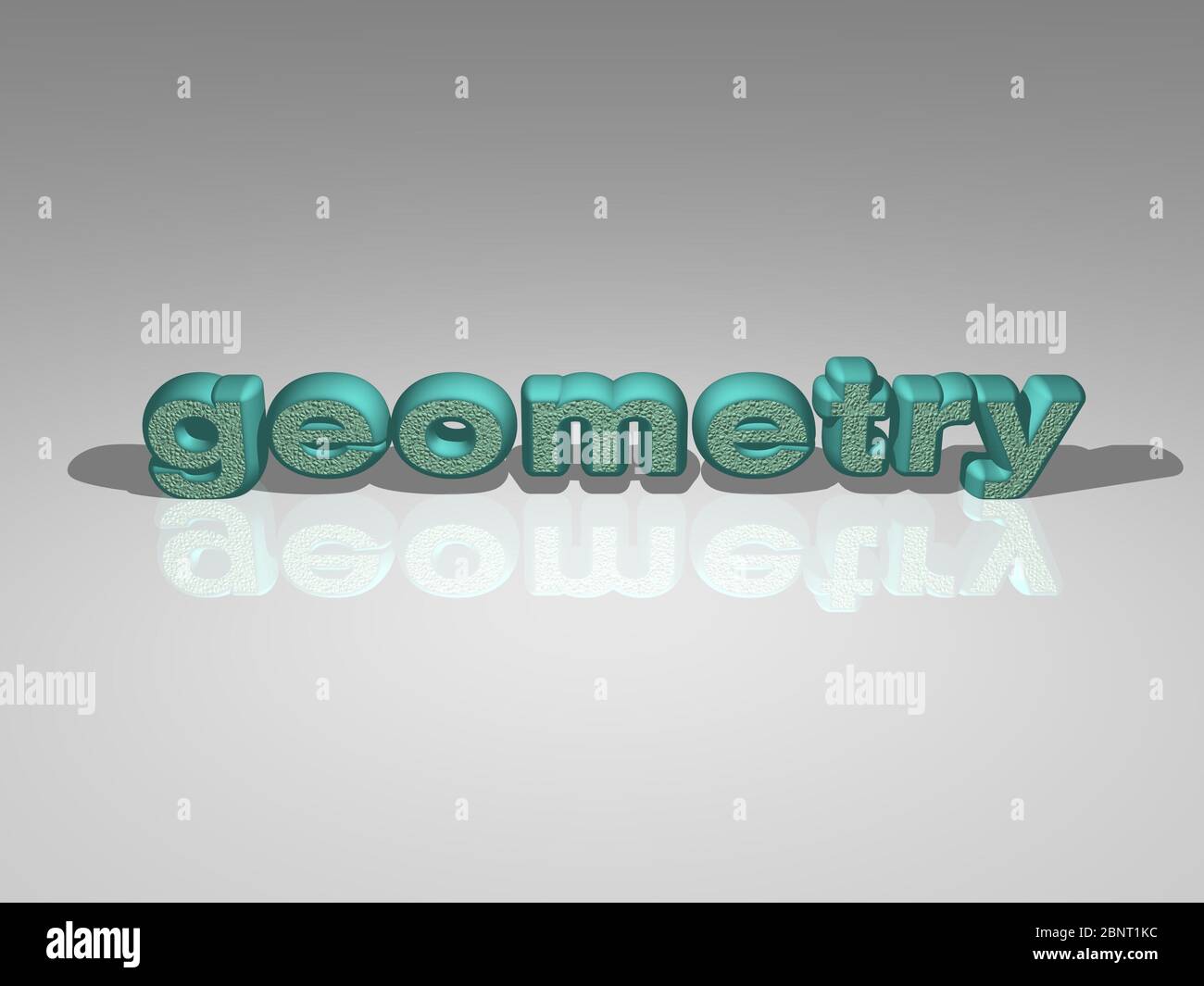 3D illustration of GEOMETRY in colorful text from a realistic ...