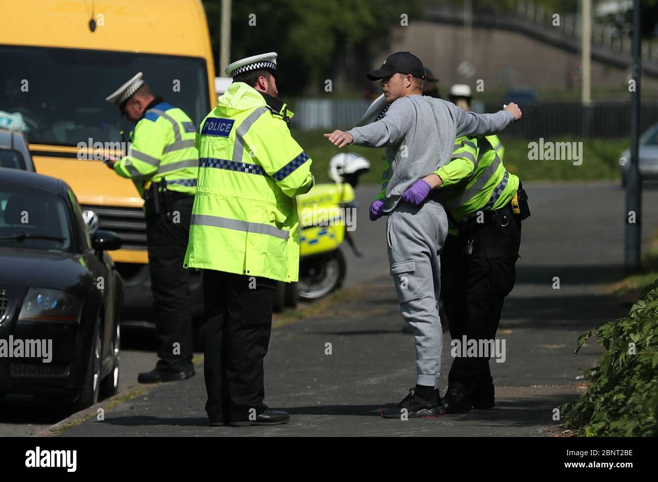 Police stop man at roadside hi-res stock photography and images - Alamy