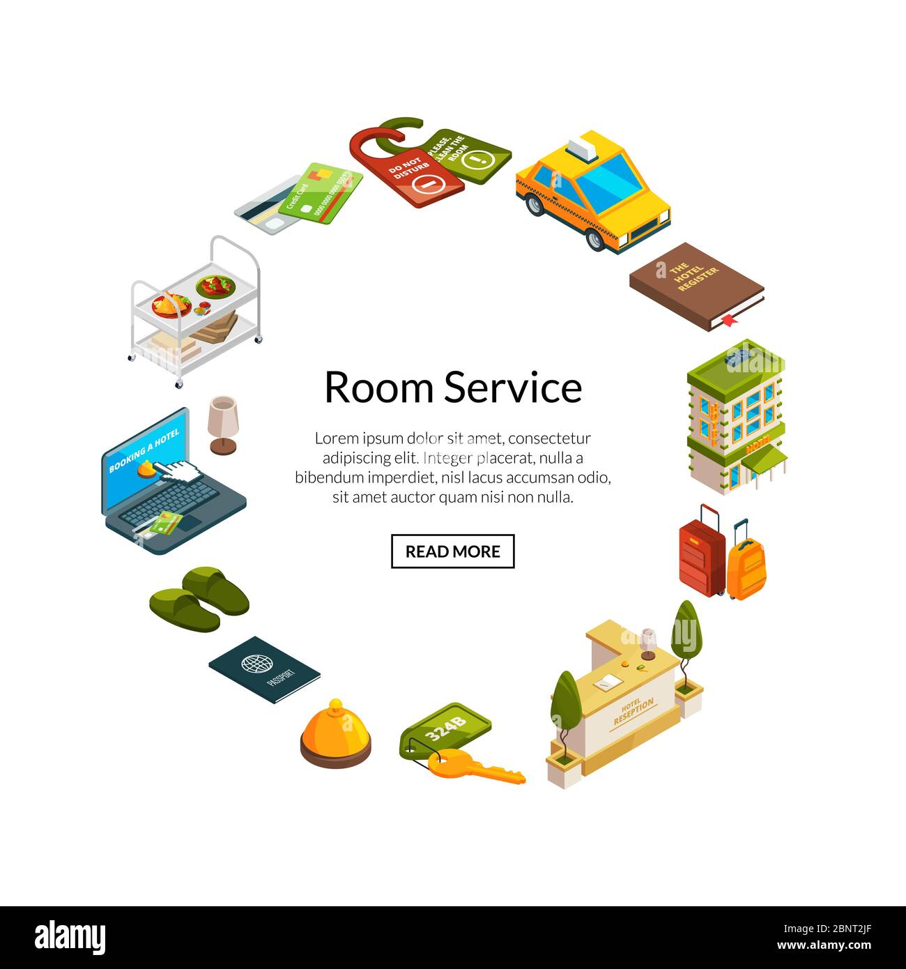 Vector isometric hotel icons Stock Vector Image & Art - Alamy