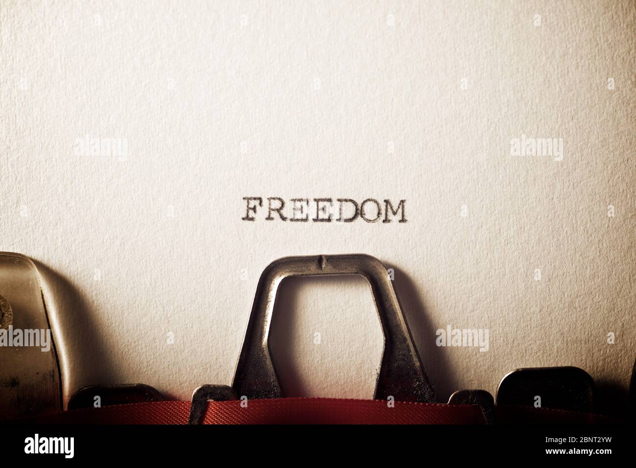 The word Freedom written with a typewriter Stock Photo - Alamy
