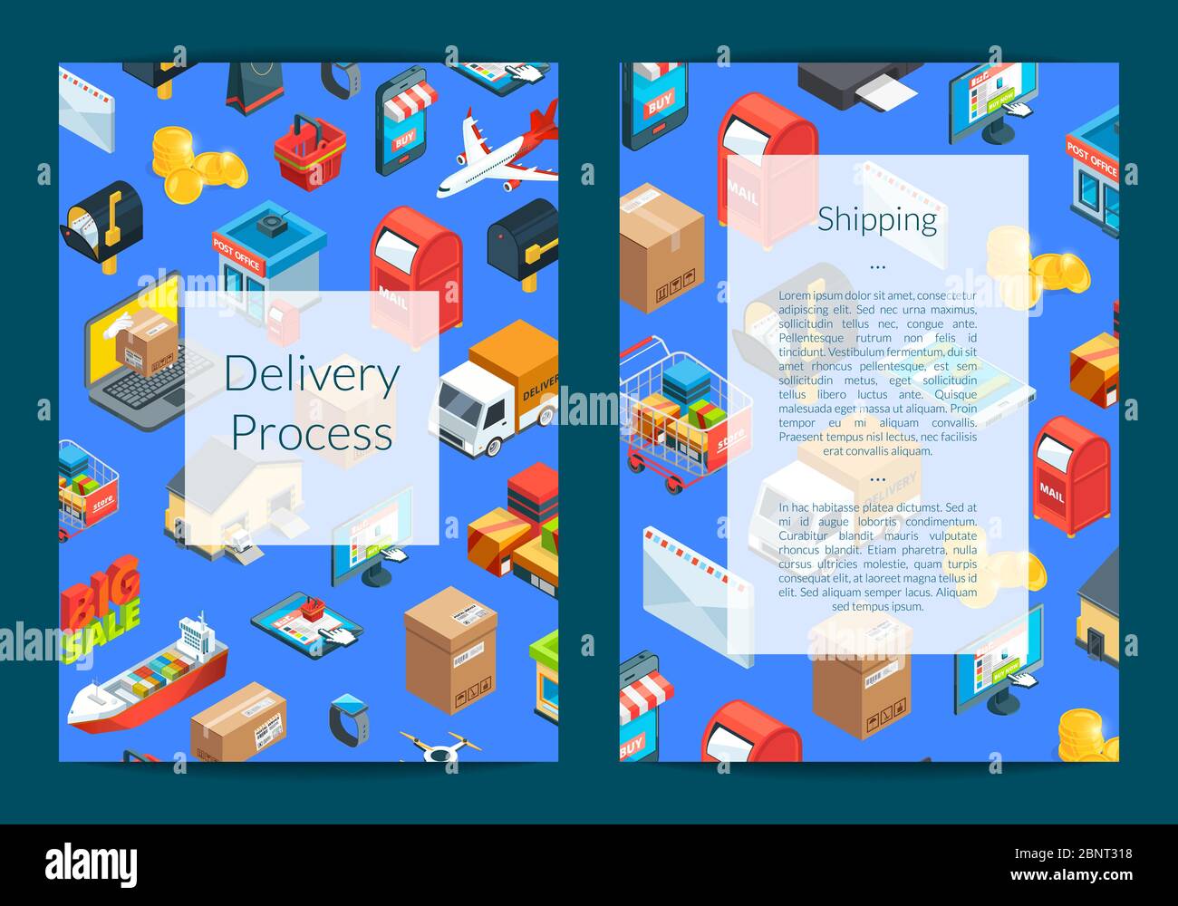 Vector isometric shipping and delivery icons Stock Vector Image & Art ...