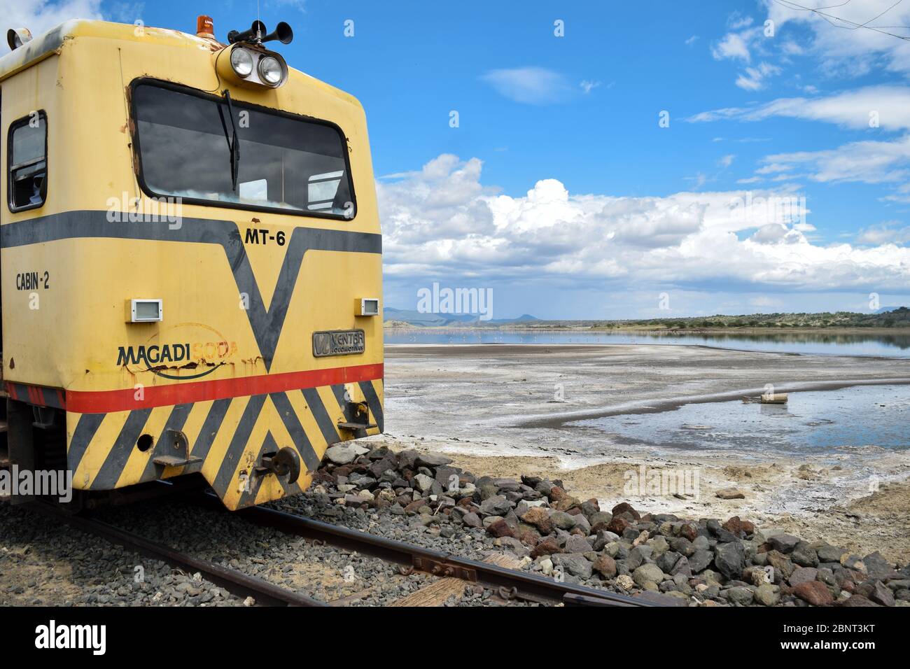 Train engine at Lake Magadi, Kenya Stock Photo - Alamy