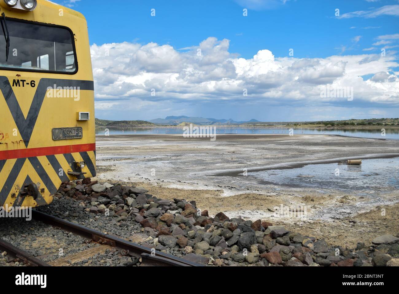 Train engine at Lake Magadi, Kenya Stock Photo - Alamy