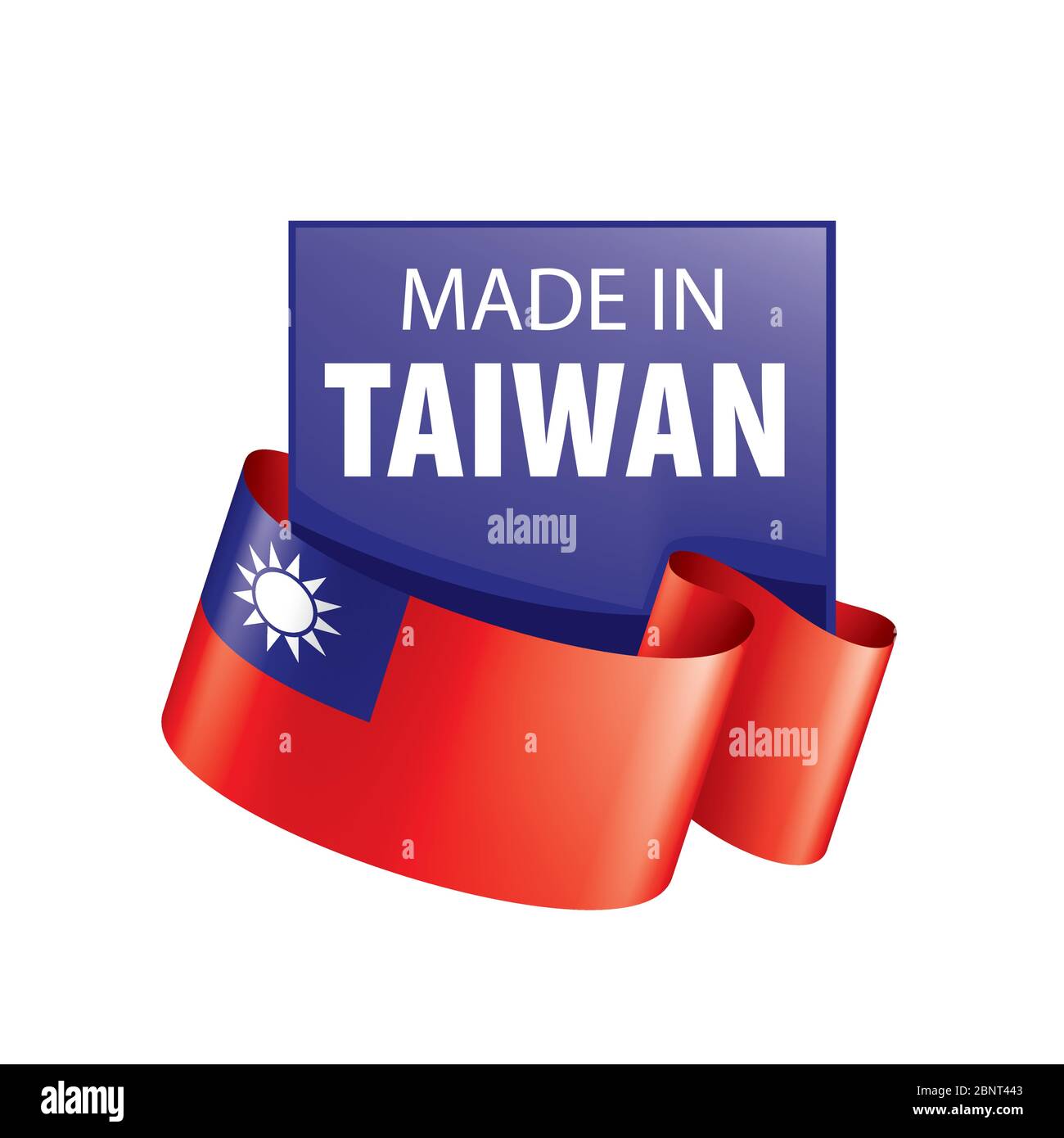 Taiwan flag, vector illustration on a white background Stock Vector ...