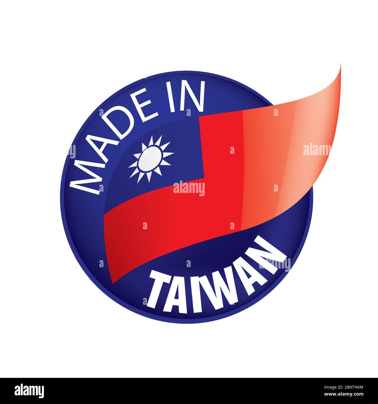 Taiwan flag, vector illustration on a white background Stock Vector ...