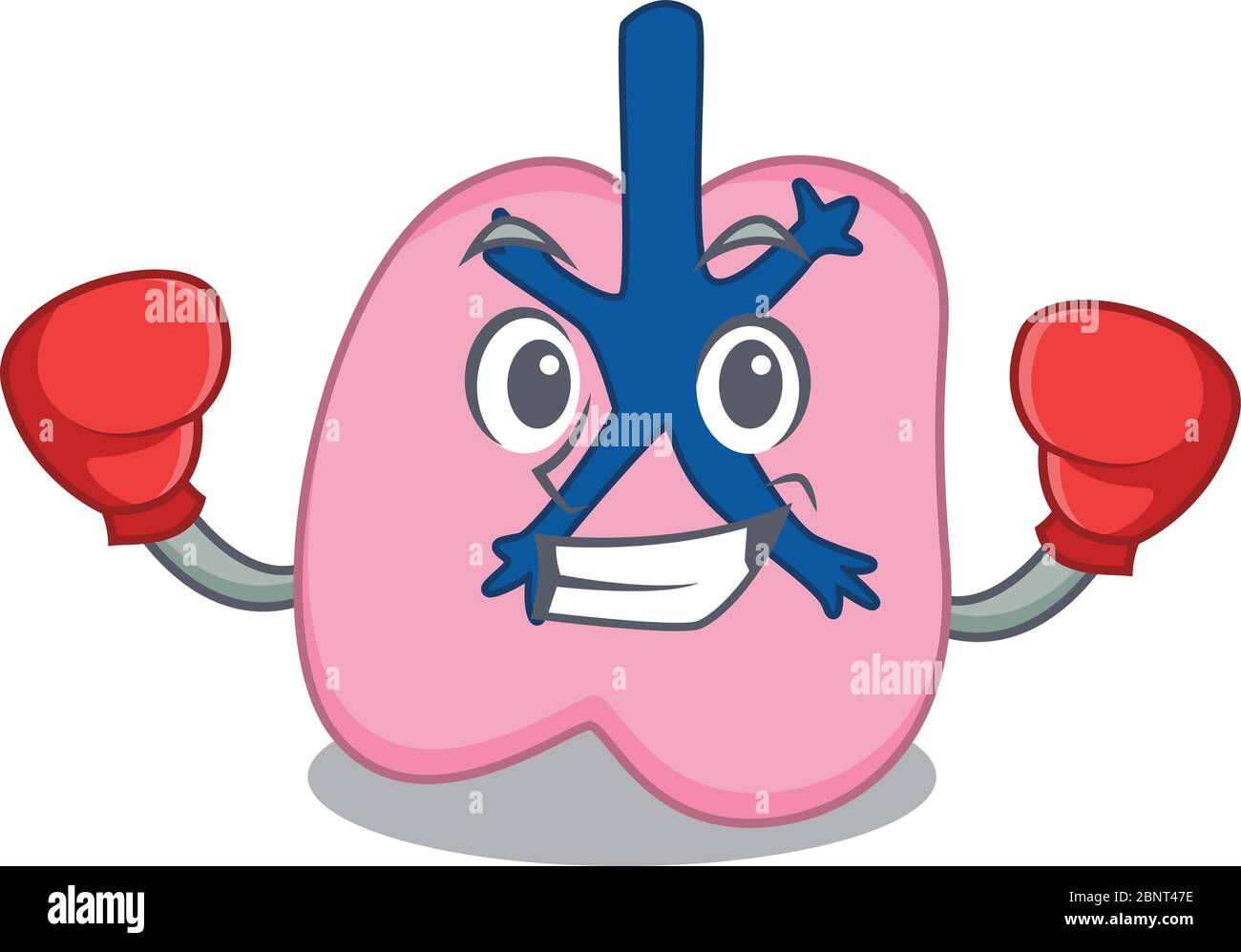 Mascot design of lung as a sporty boxing athlete Stock Vector Image ...