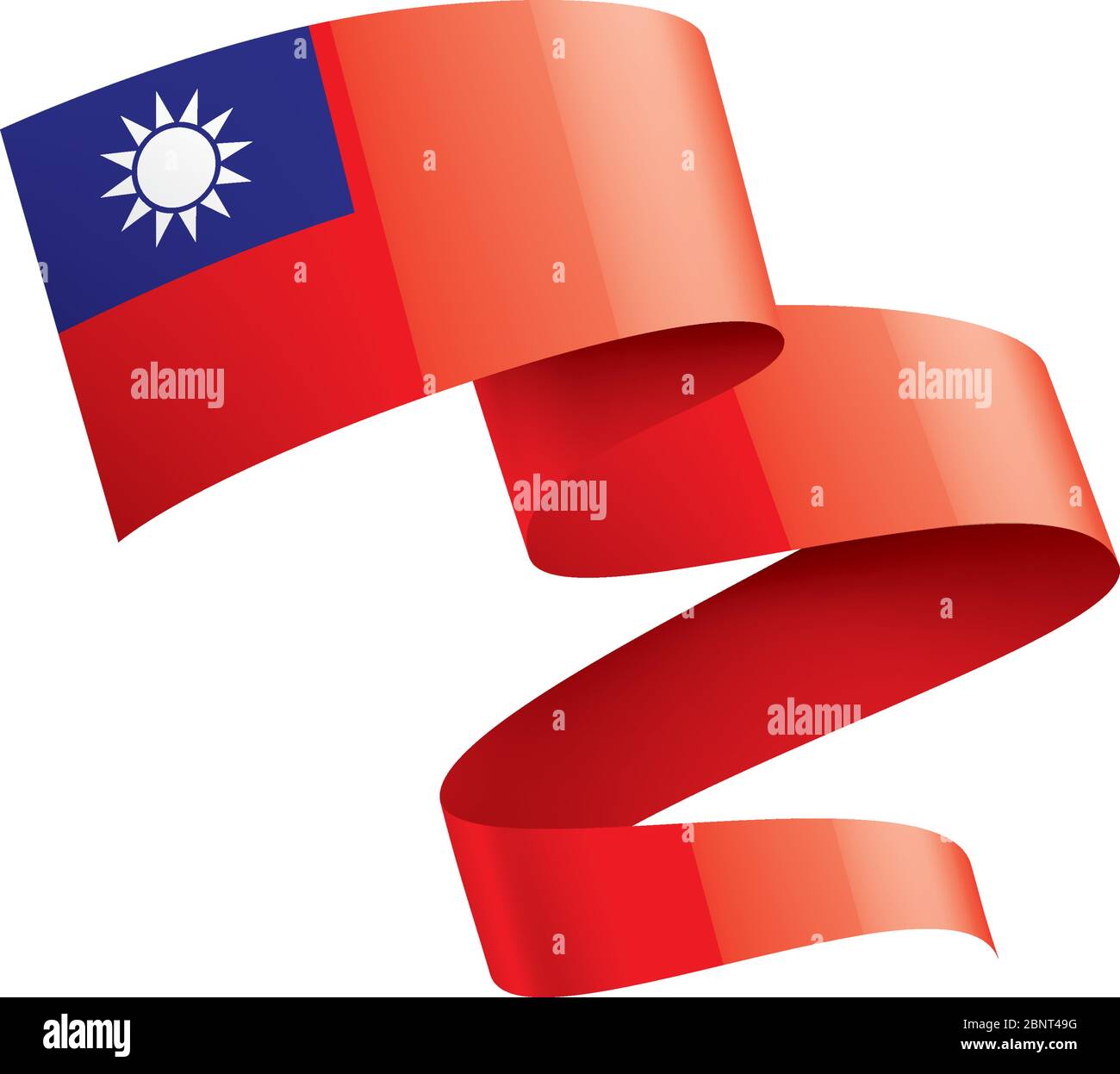 Taiwan flag, vector illustration on a white background Stock Vector ...