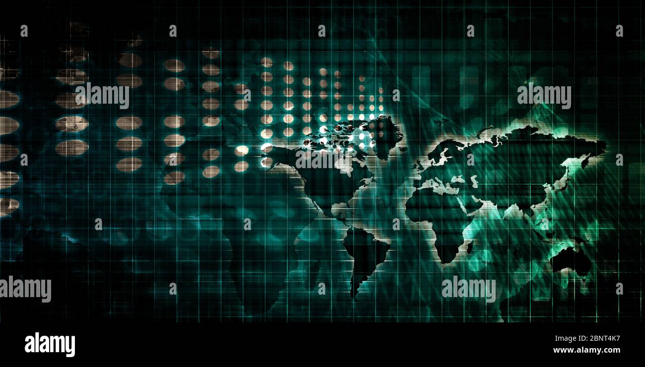 Data Integration Network on a Global Scale Stock Photo - Alamy