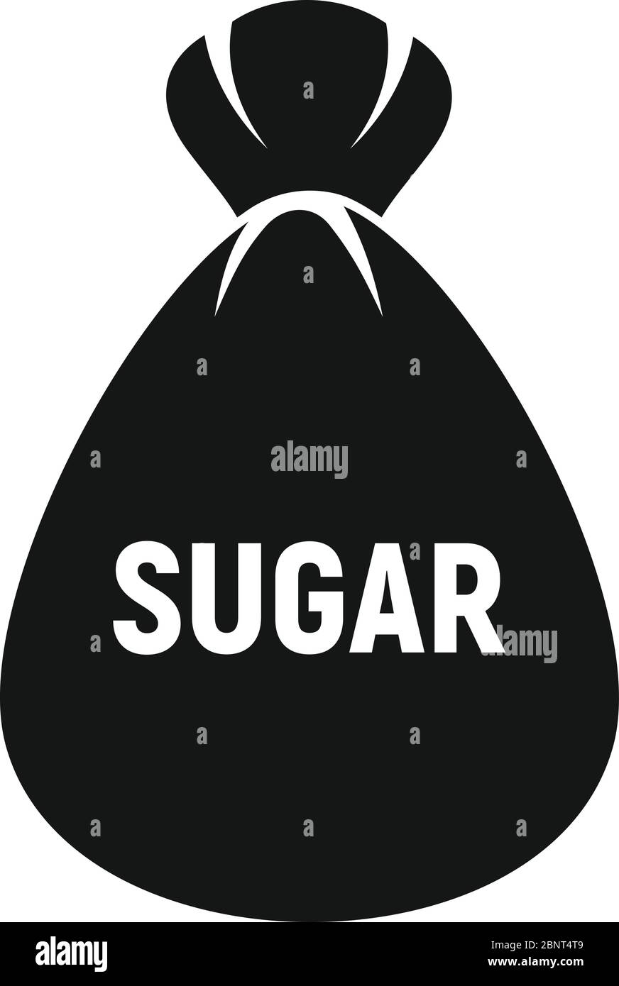 Sugar bag icon. Simple illustration of sugar bag vector icon for web ...