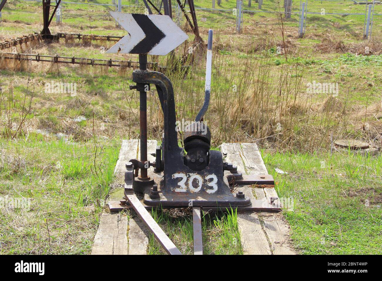 Old railway arrows hi-res stock photography and images - Alamy