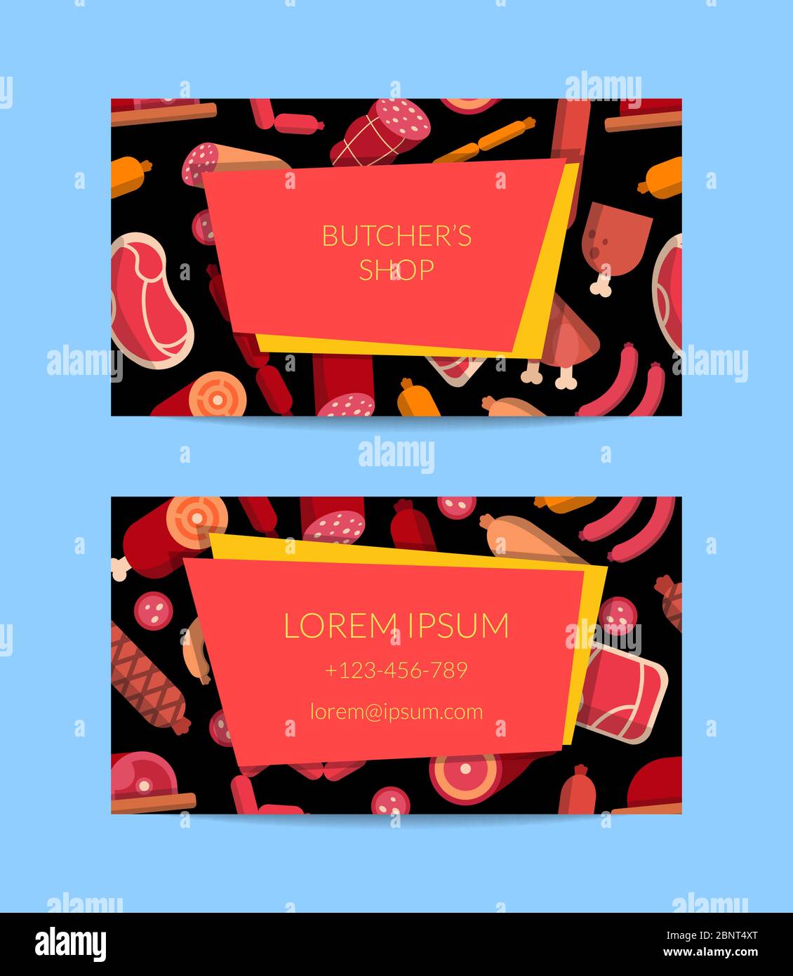 Barbecue business card Stock Vector Images - Alamy