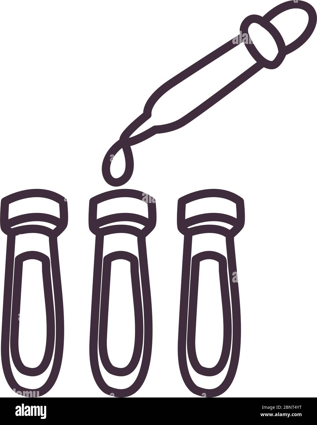 blood tubes and dropper line style icon design of Medical care health ...