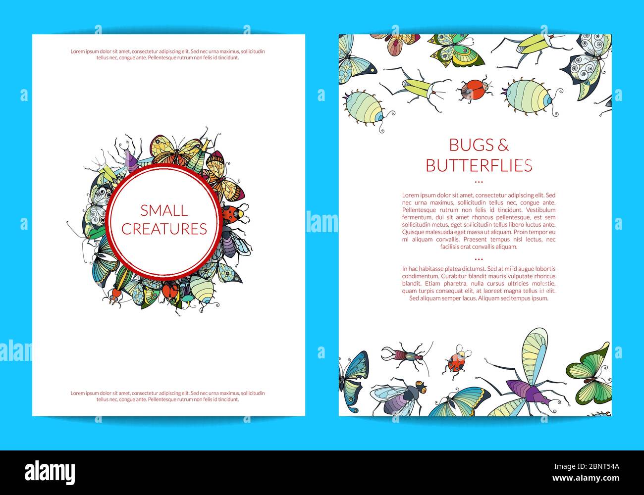 Vector hand drawn insects card of set Stock Vector Image & Art - Alamy