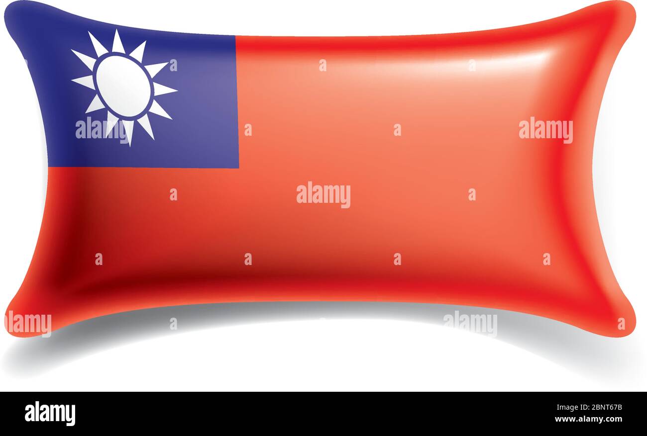 Taiwan flag, vector illustration on a white background Stock Vector ...
