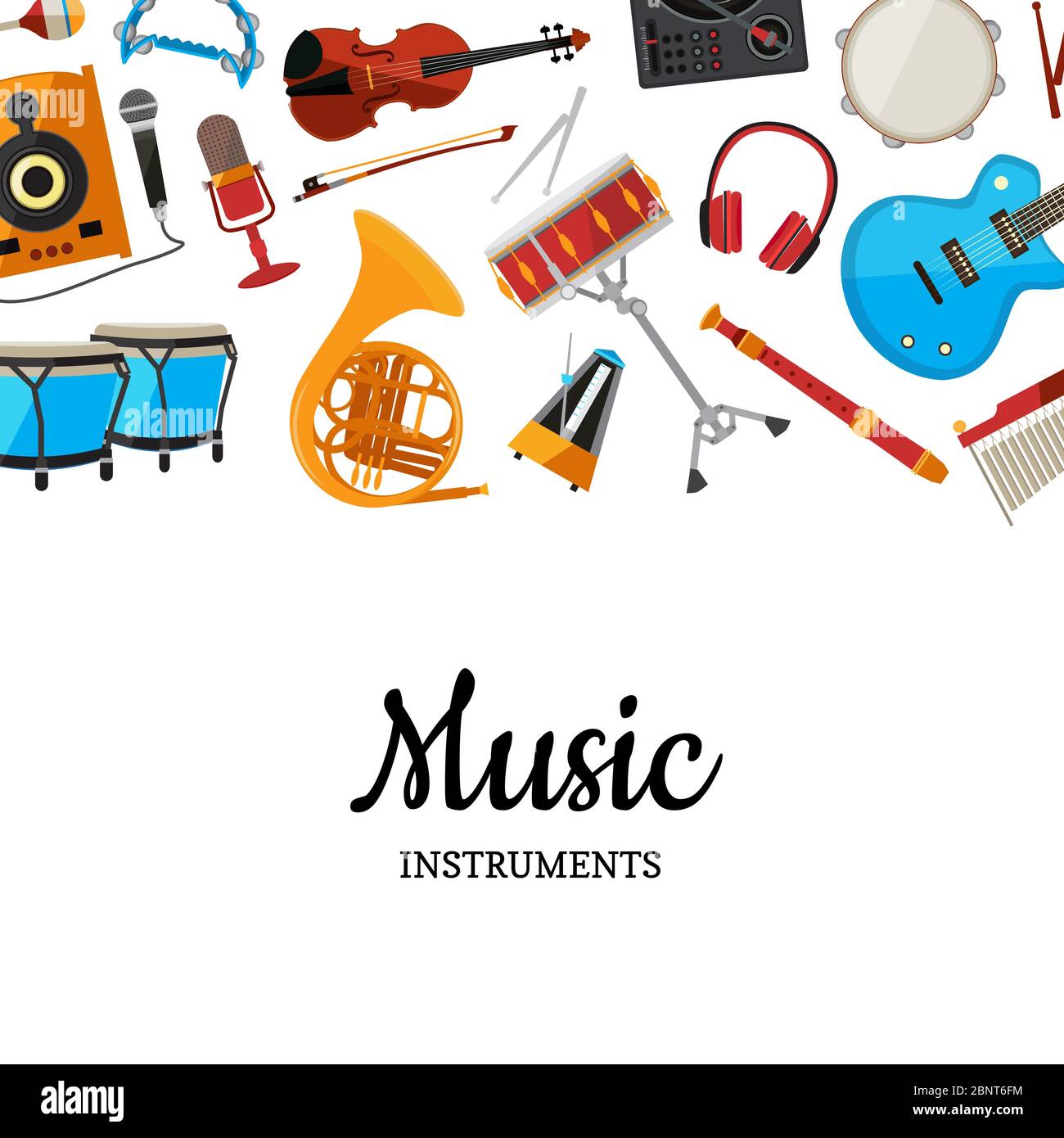 Vector musical instruments background Stock Vector Image & Art - Alamy