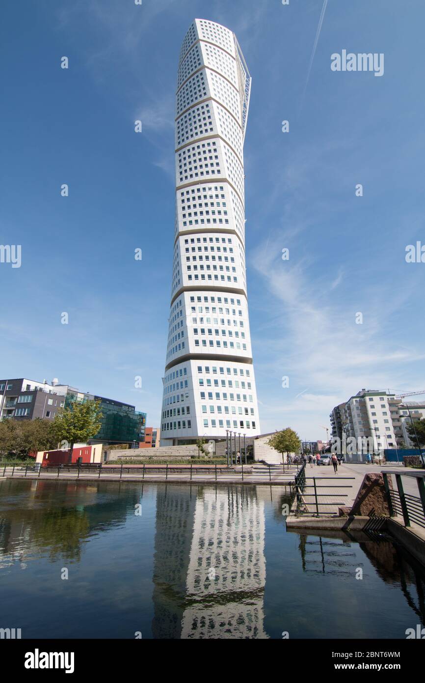 Turning Torso tower apartments in Malmo (Sweden) and part of its ...