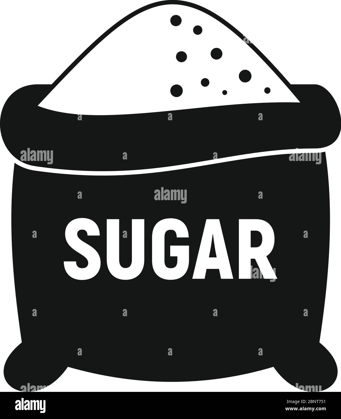 Open sugar sack icon. Simple illustration of open sugar sack vector ...