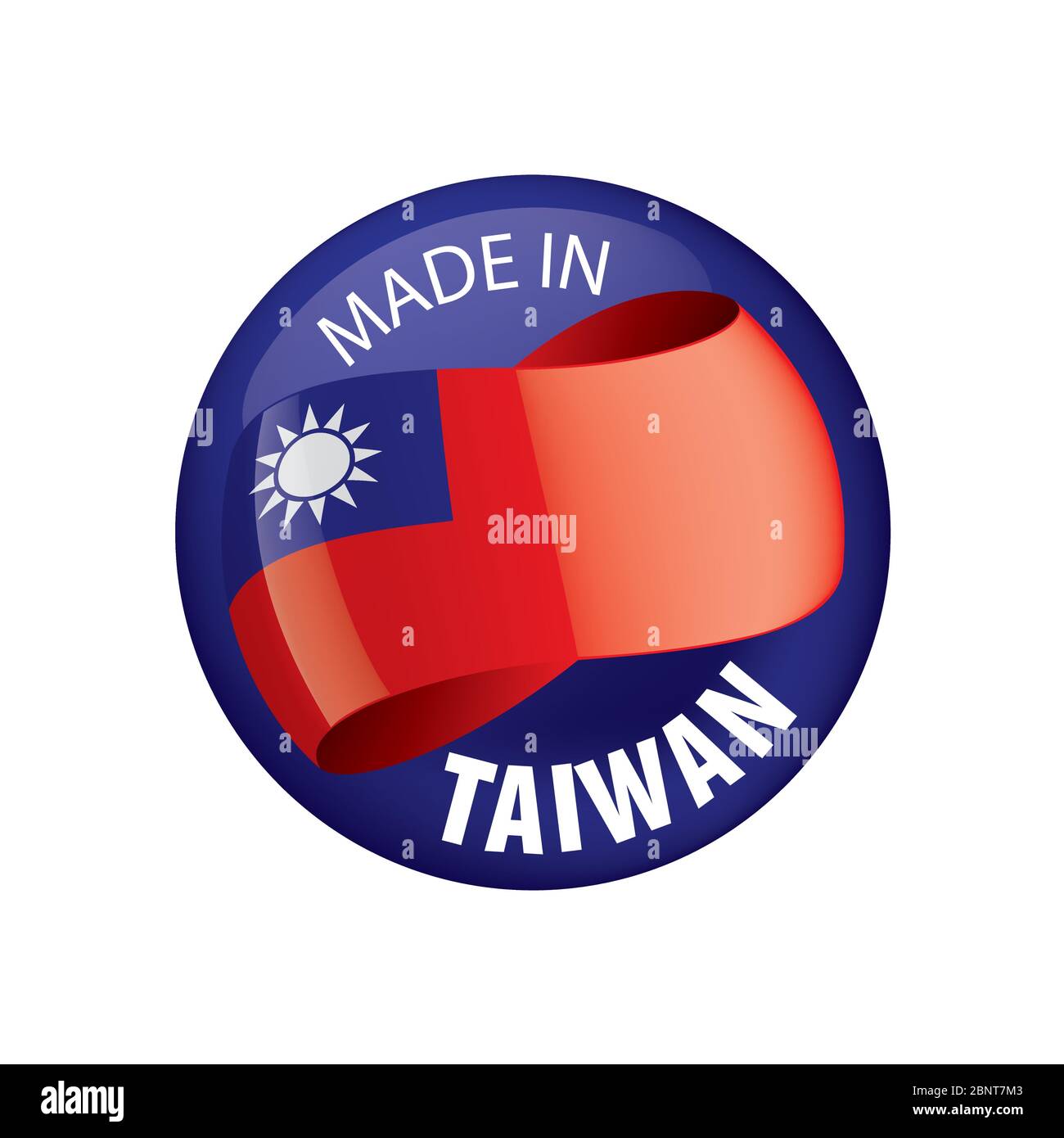 Taiwan flag, vector illustration on a white background Stock Vector ...
