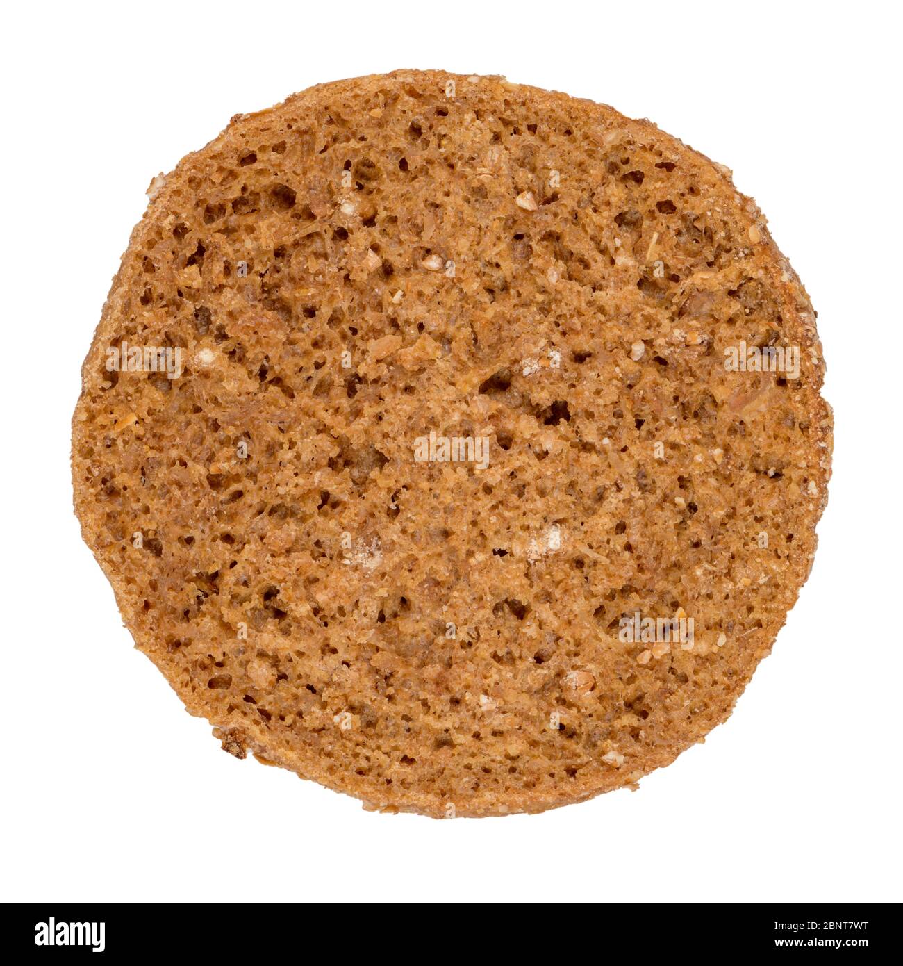 Slice of round rye bread isolated on a white background Stock Photo - Alamy