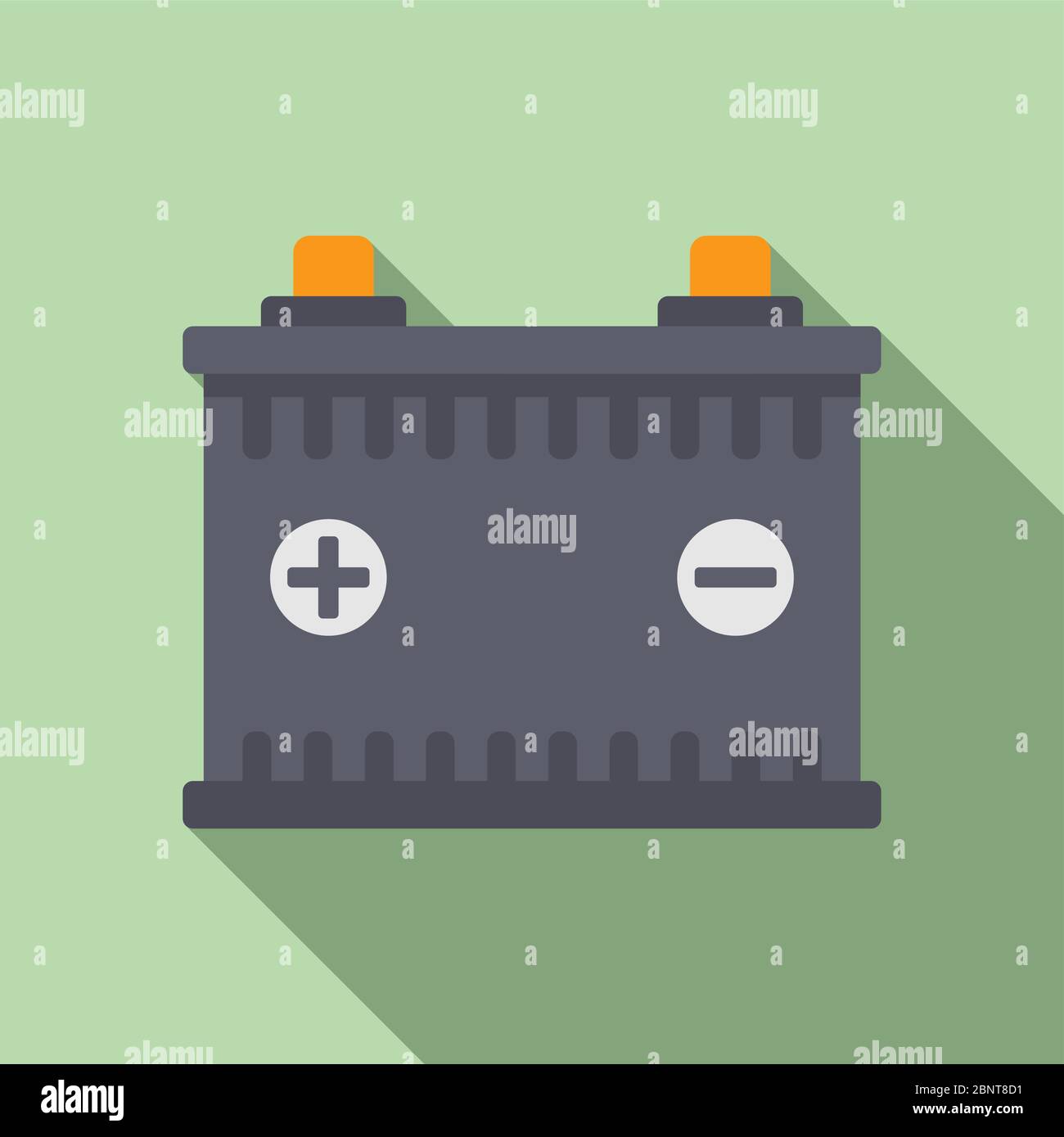 Car battery icon. Flat illustration of car battery vector icon for web ...
