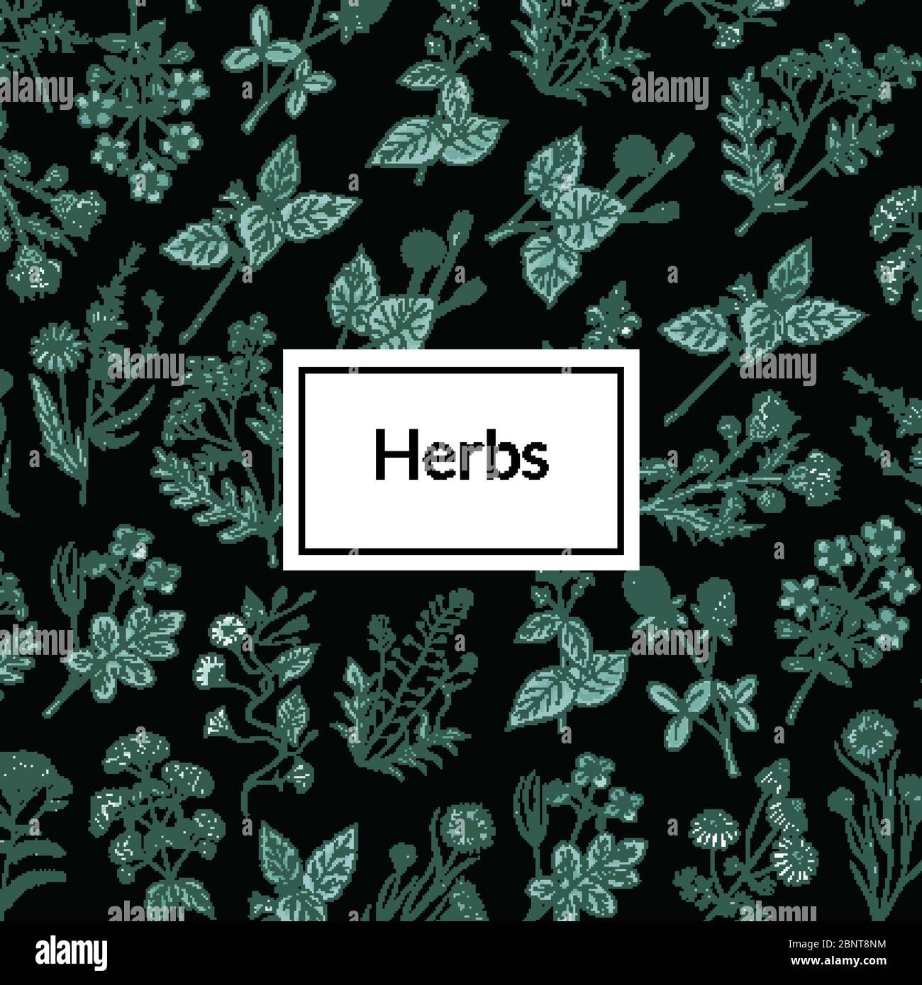 Vector hand drawn medical herbs background illustration Stock Vector ...