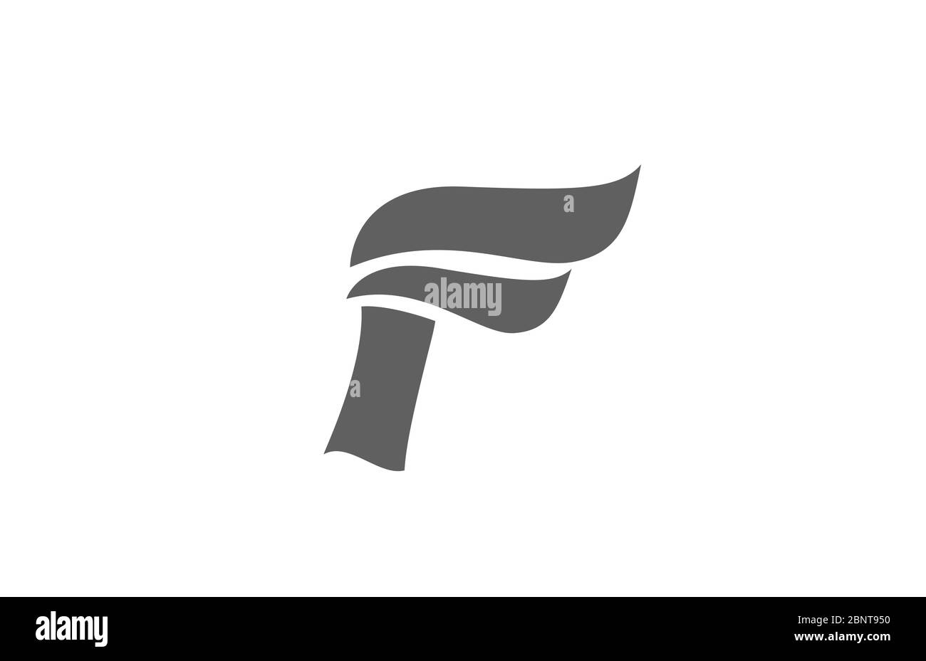 grey F alphabet letter logo icon for company and business with simple ...