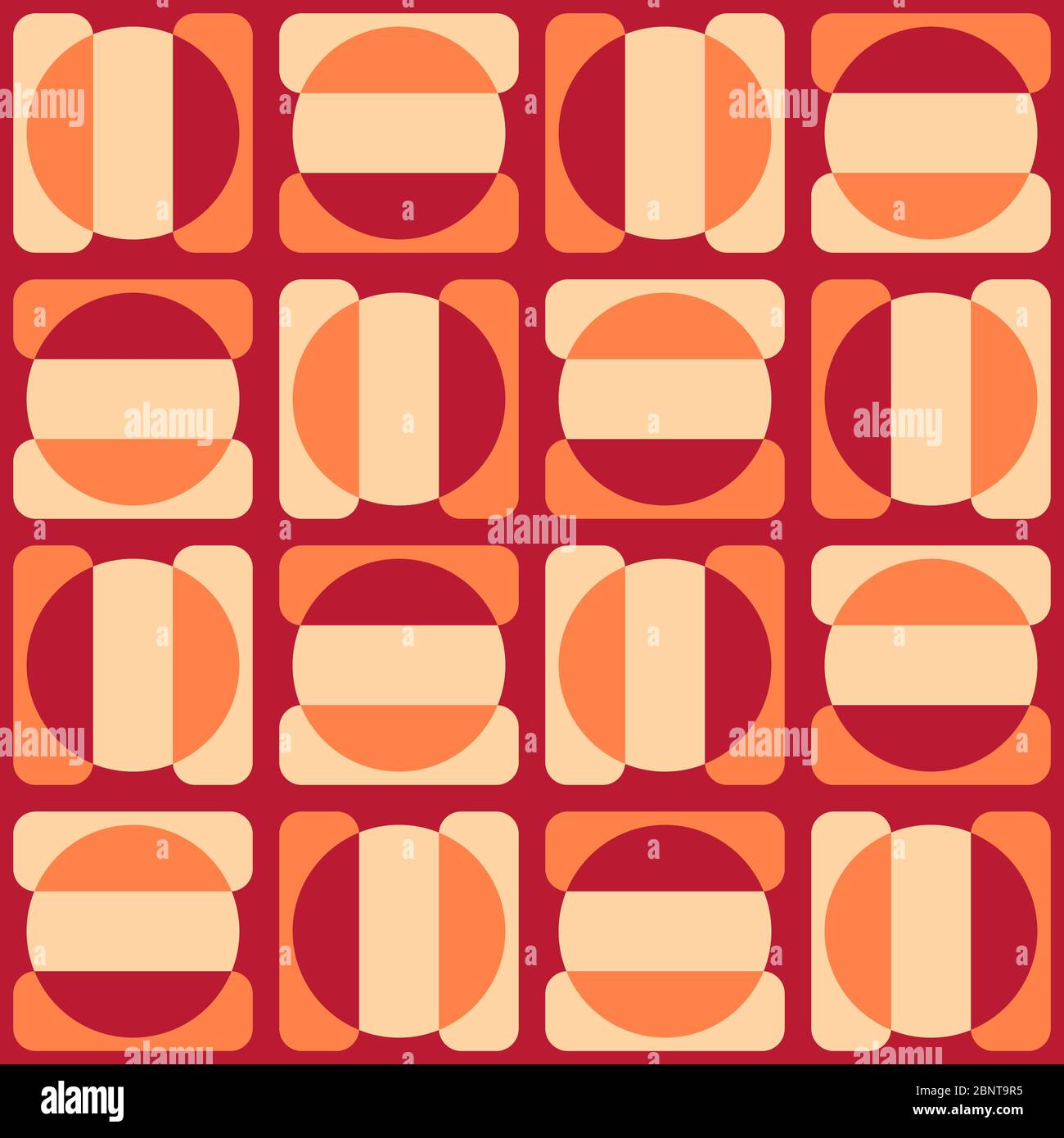 Simple abstract geometric design. Rounded repeated pattern for textile ...