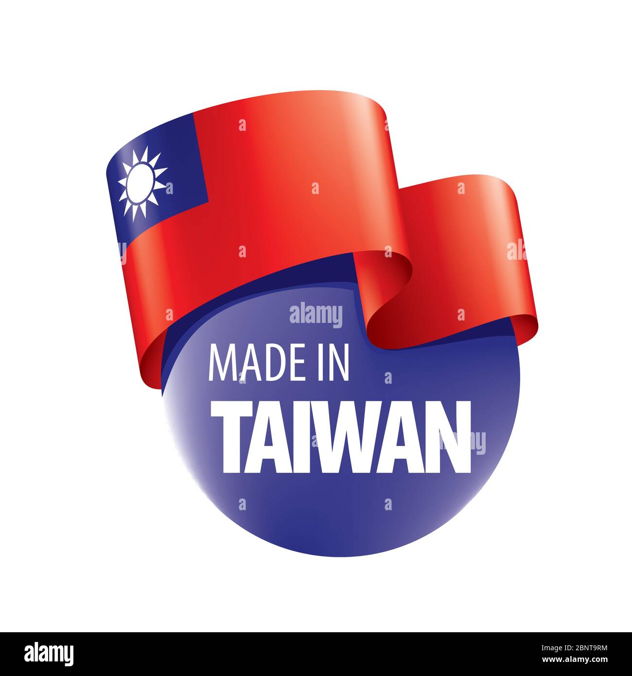 Taiwan flag, vector illustration on a white background Stock Vector ...