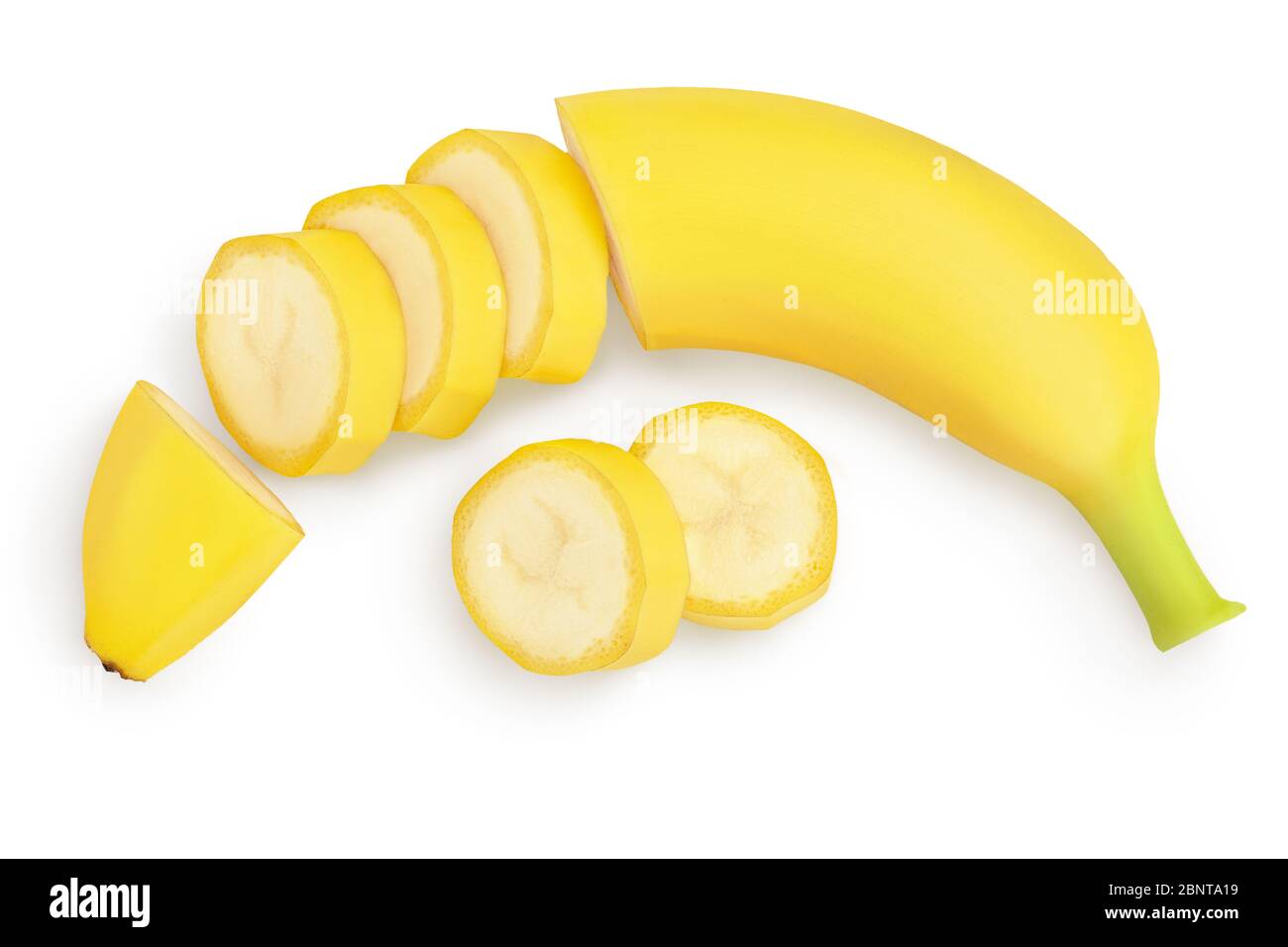 banana isolated on white background with clipping path and full depth ...
