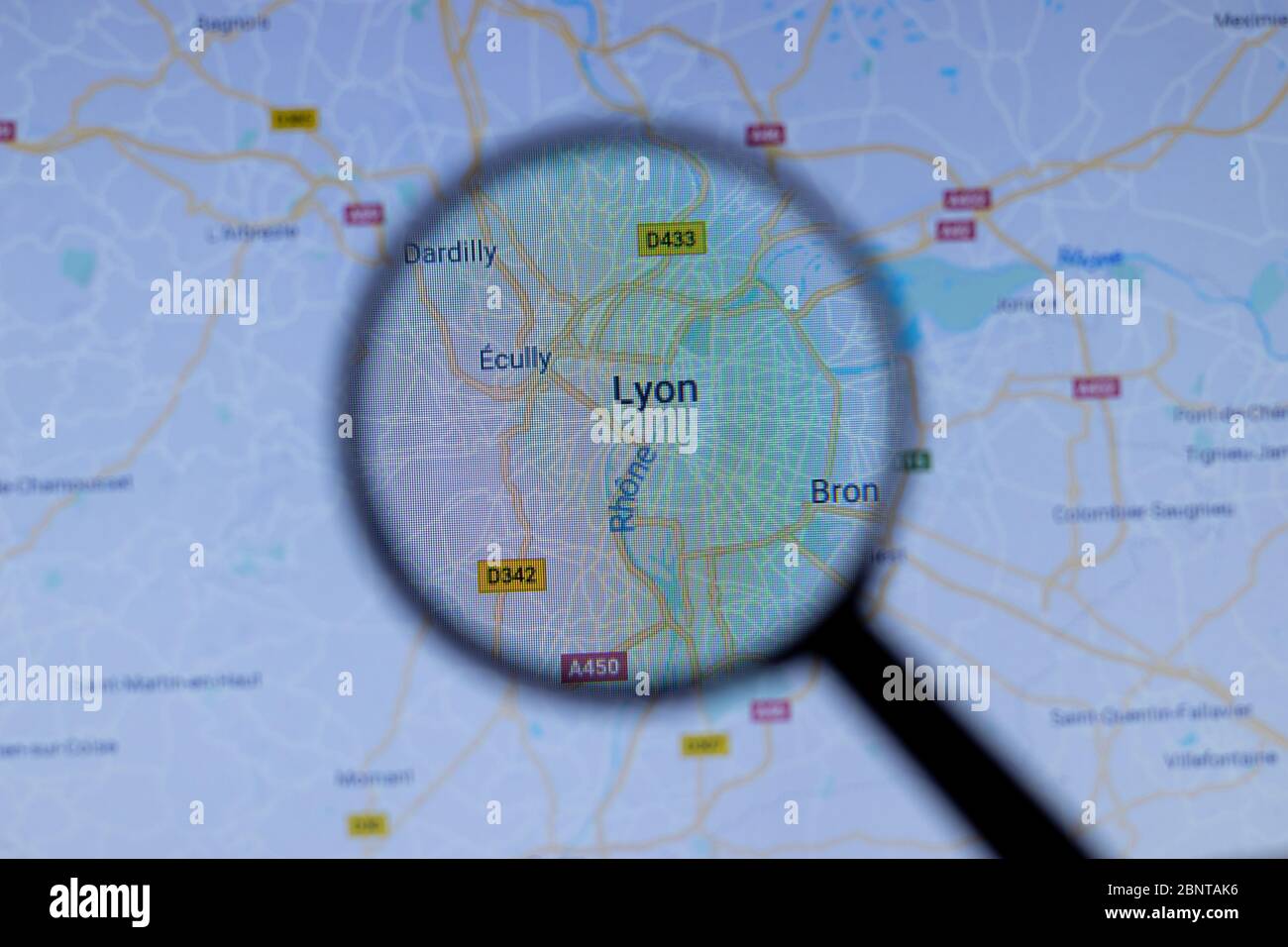 Map of lyon hi-res stock photography and images - Alamy