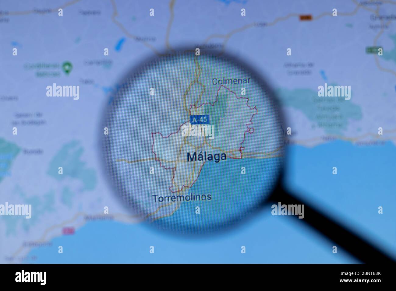 Map of malaga hi-res stock photography and images - Alamy