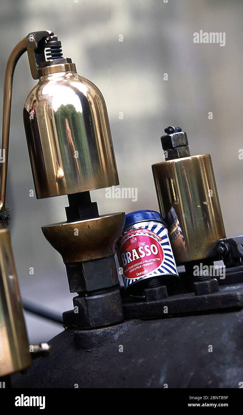 Brasso cleaner used on traction engine 'Atlas' 2000 Stock Photo - Alamy