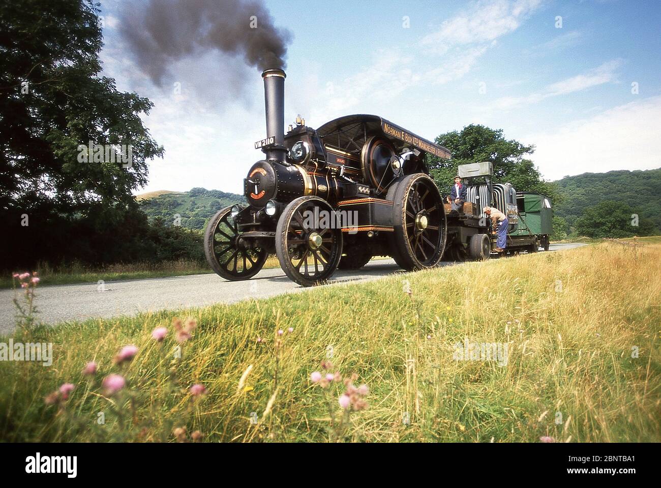 James Hervey-Bathurst with his traction engine 'Atlas' 2000 Stock Photo ...